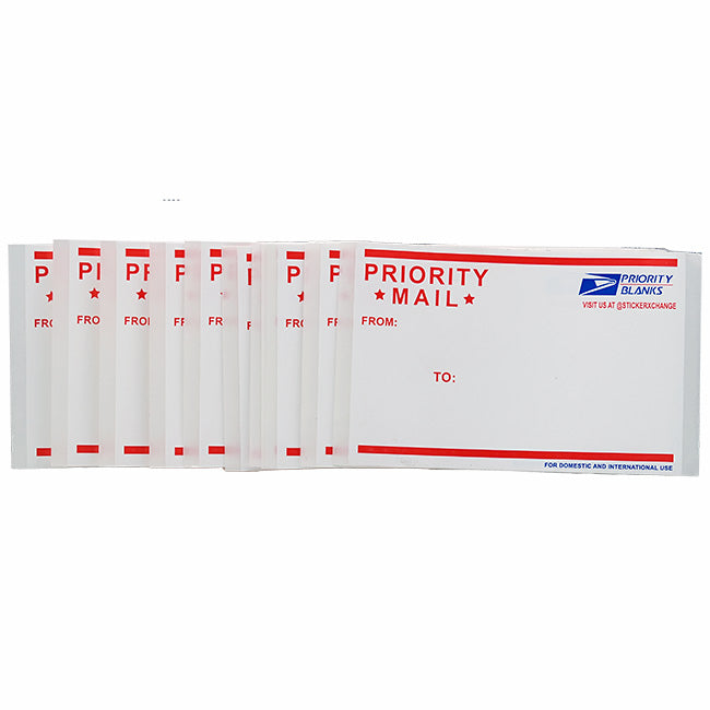 Priority Mail Horizontal - Eggshell Sticker Pack – Beat Street Records